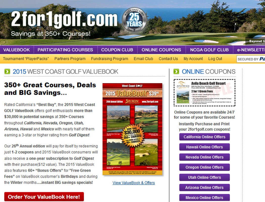 2 for 1 Golf - Somethumb Web Design & Development