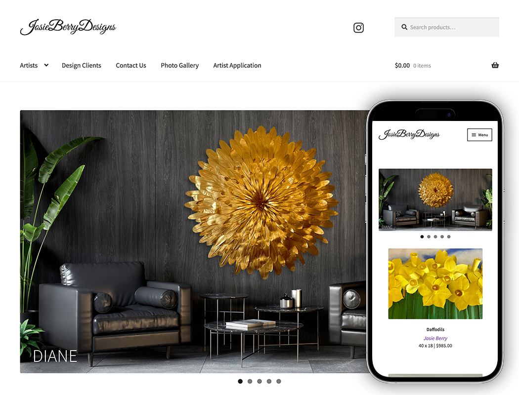 Josie Berry Designs - Somethumb Web Design & Development